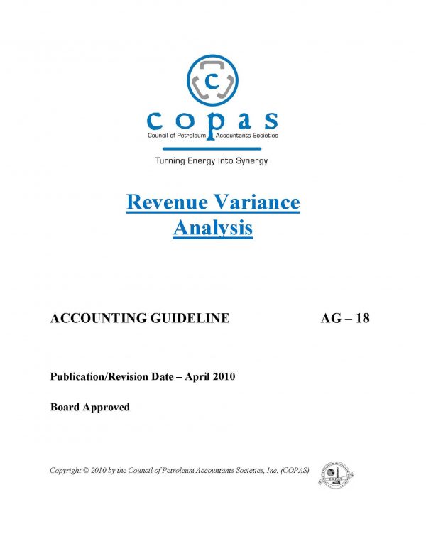 AG-18 Revenue Variance Analysis | Council of Petroleum Accountants ...